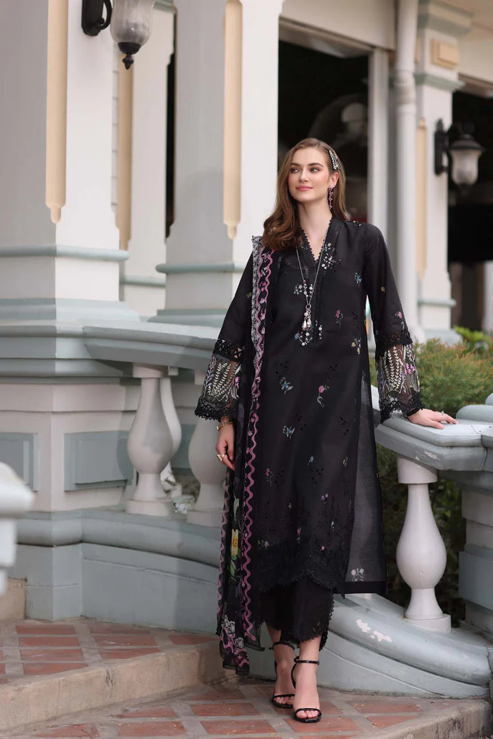 Saadia Asad | Noor Eid Luxe Chikankari' 25 | D5- Black | House of Ayeza