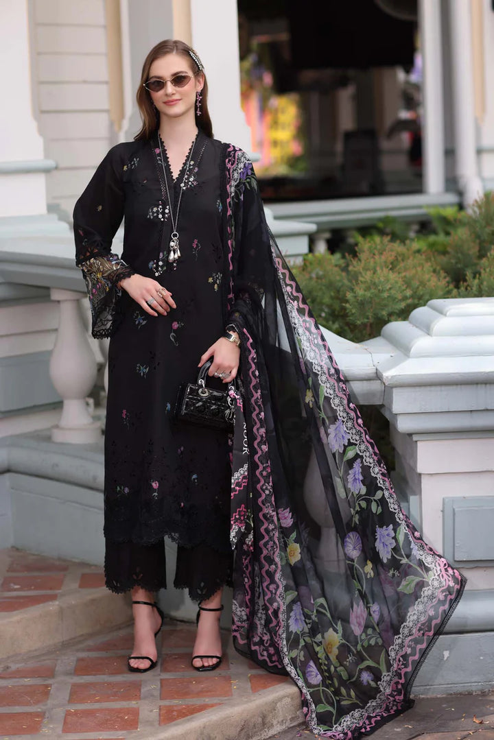 Saadia Asad | Noor Eid Luxe Chikankari' 25 | D5- Black | House of Ayeza